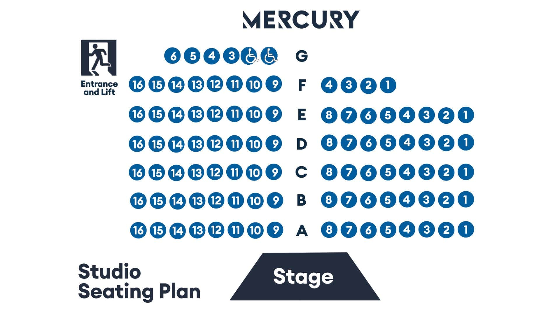 Theatre Seating Plan - Mercury Theatre Colchester