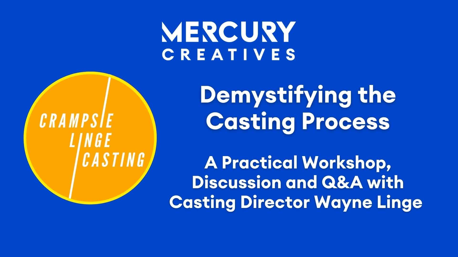 Mercury Masterclass 2025 - Demystifying the Casting Process with Wayne ...