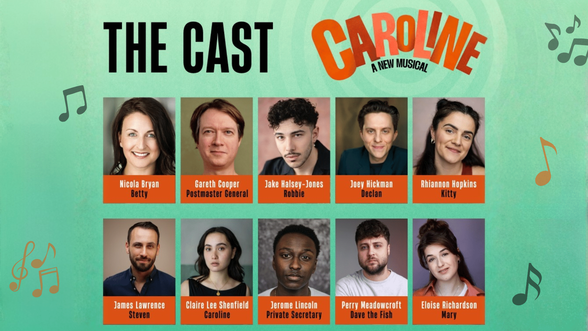 Cast revealed for Mercury Theatre's Caroline: A New Musical – based on ...